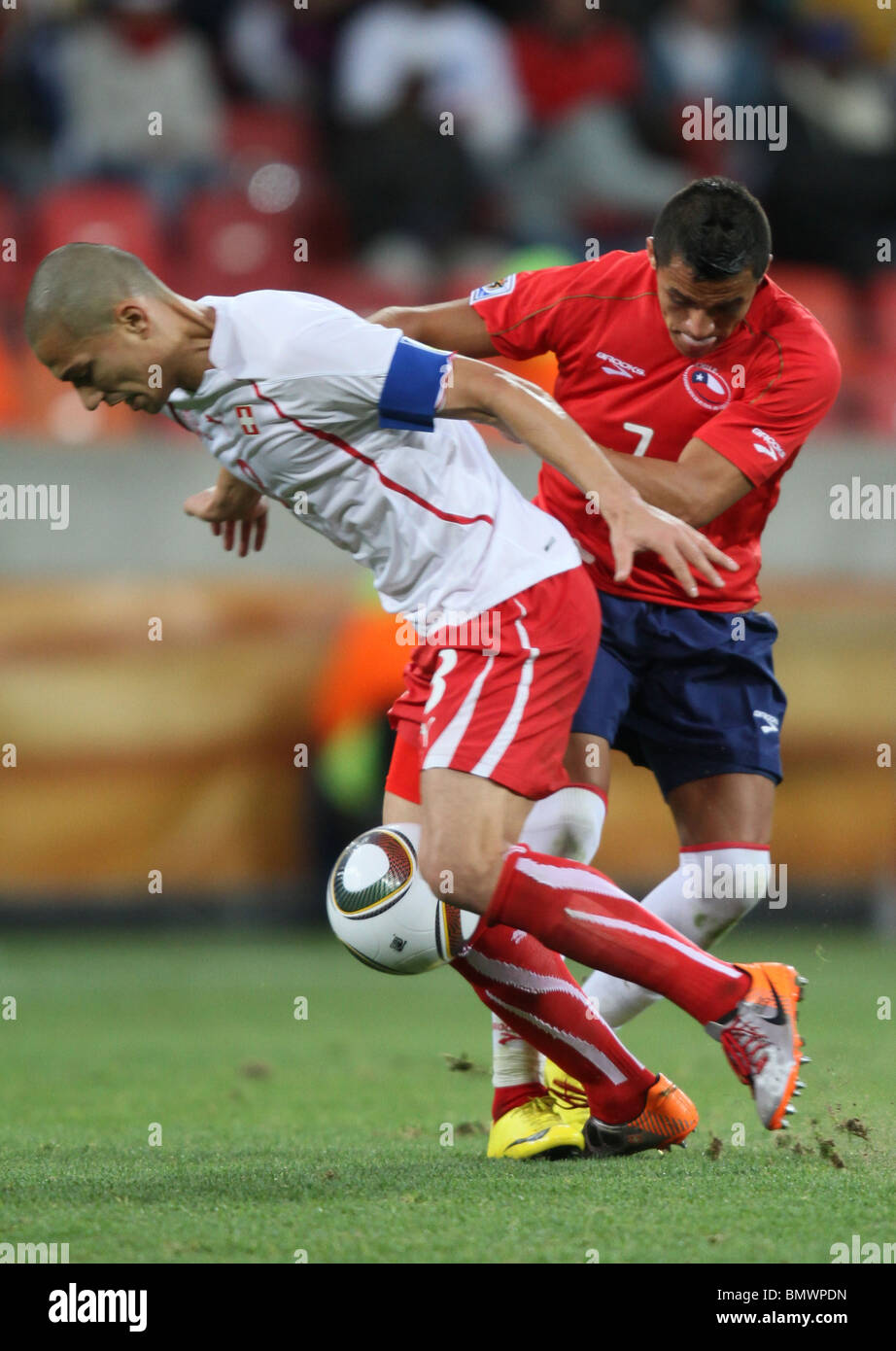 GOKHAN INLER & ALEXIS SANCHEZ CHILE V SWITZERLAND NELSON MANDELA BAY ...