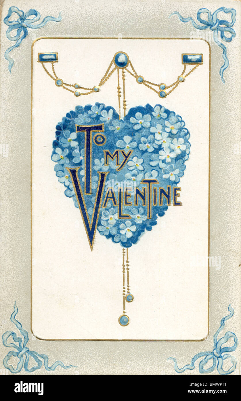 Valentine's Day Card - Forget-Me-Nots Stock Photo - Alamy