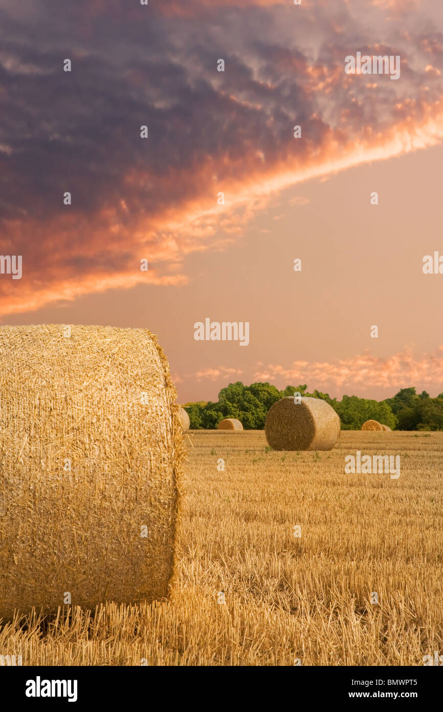 Hay bales night hi-res stock photography and images - Alamy