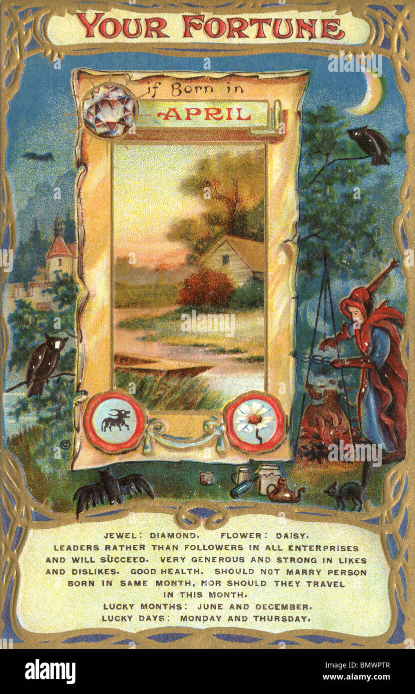 Fortune Card - April Stock Photo - Alamy