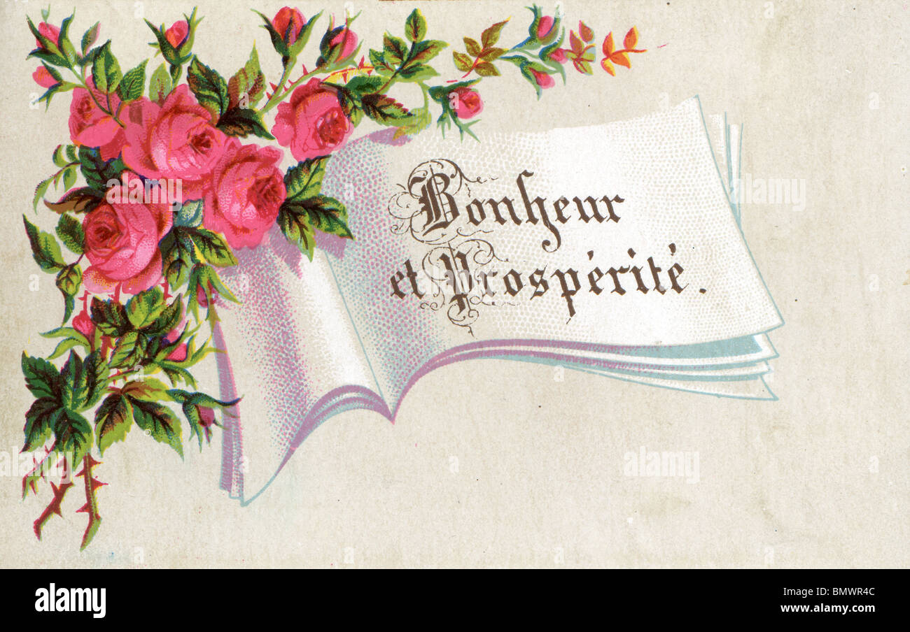 Victorian flower card hi-res stock photography and images - Alamy