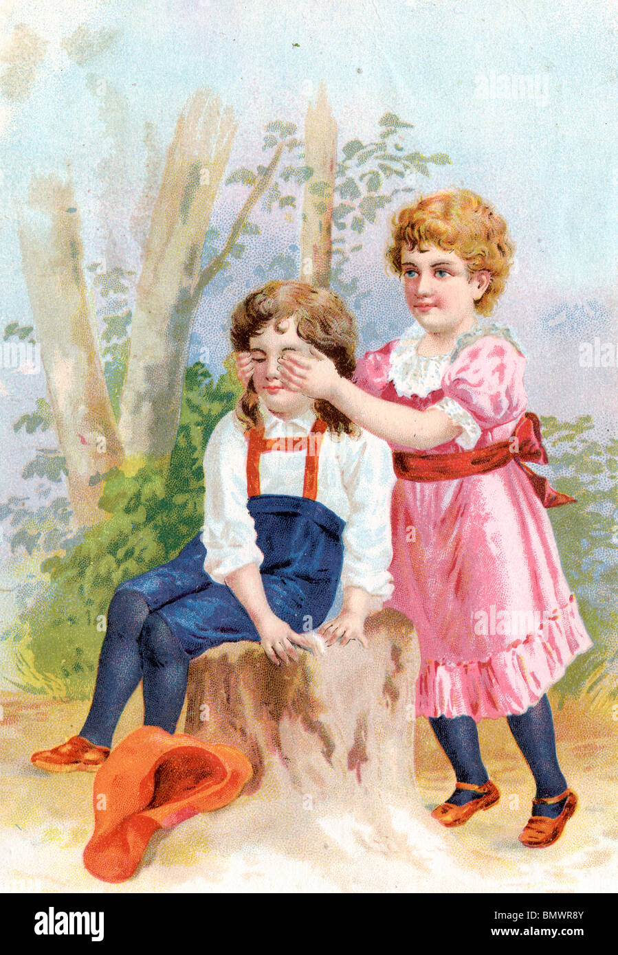 Victorian girls play a game hi-res stock photography and images - Alamy