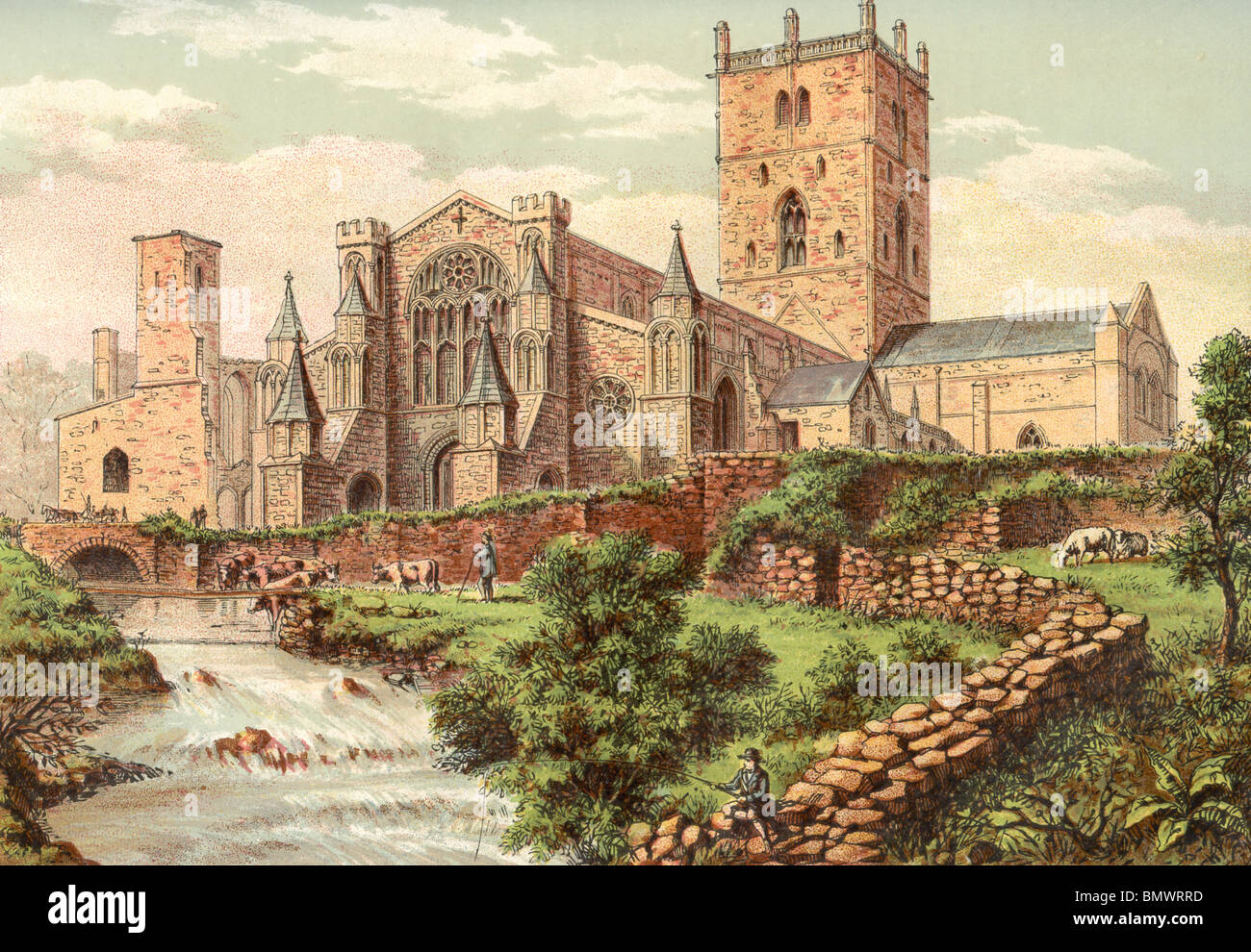 St davids cathedral drawing hi-res stock photography and images - Alamy