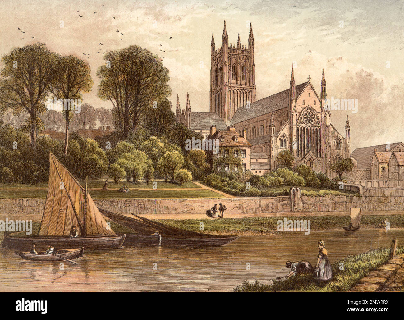 Worcester Cathedral, England Stock Photo - Alamy