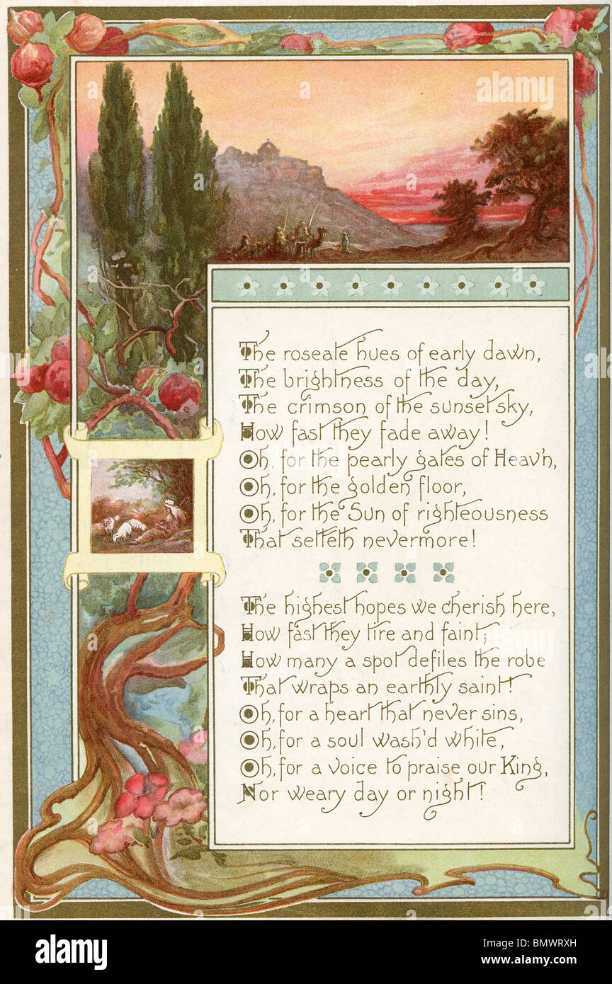 Decorative poem hi-res stock photography and images - Alamy