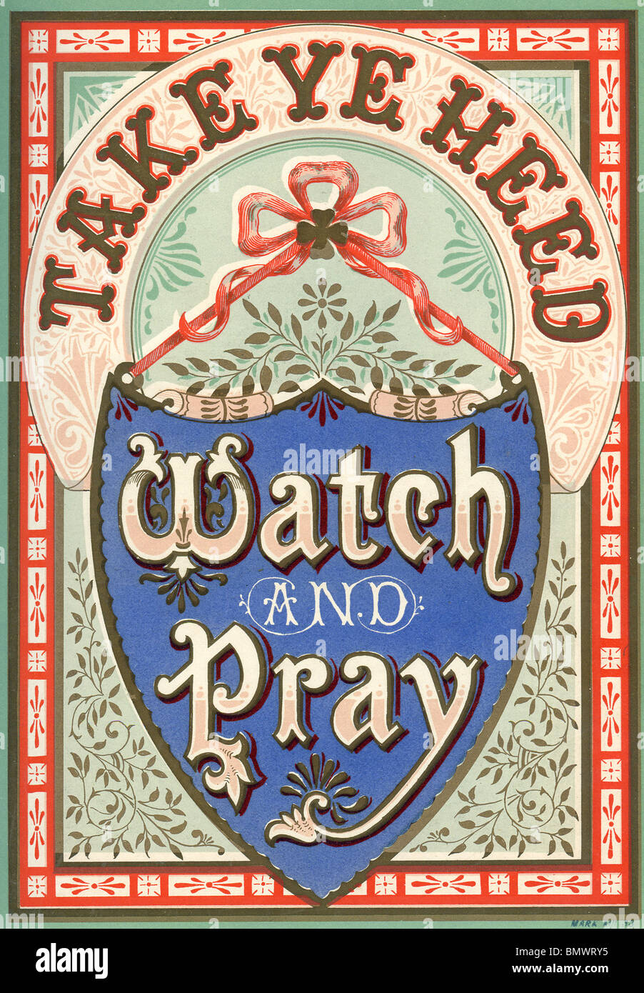 Watch and Pray Poster Stock Photo - Alamy