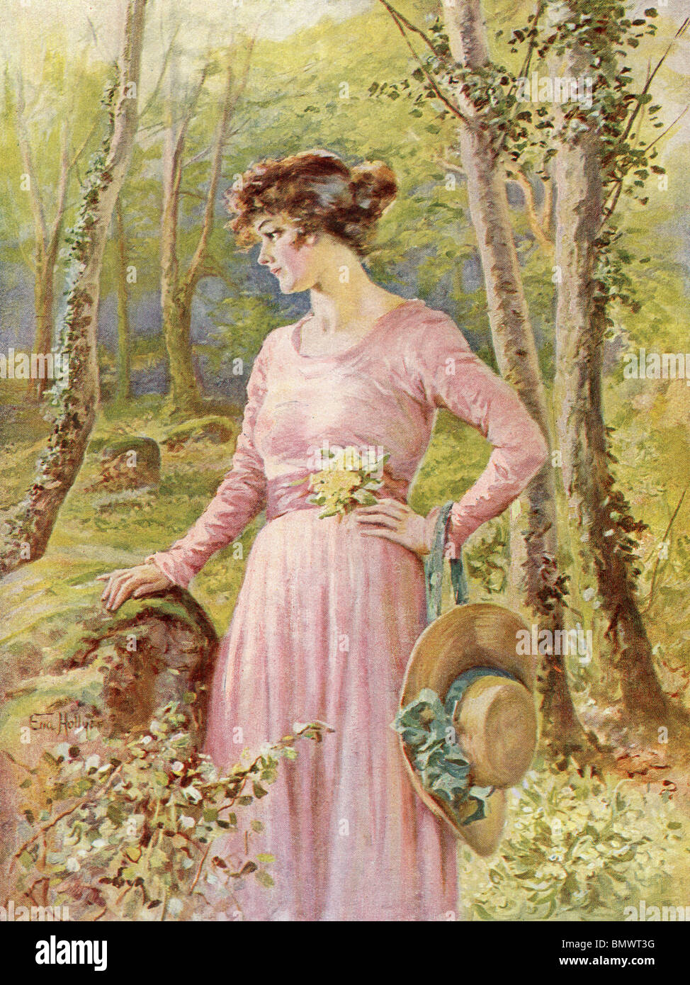 A Primrose Girl Stock Photo - Alamy