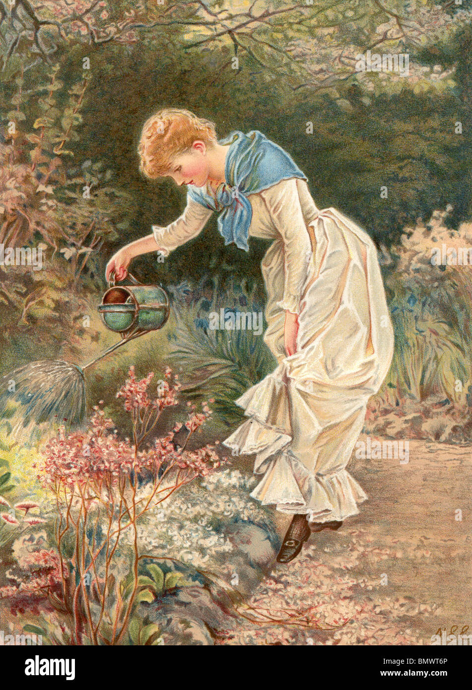 The Parsonage Garden Stock Photo - Alamy