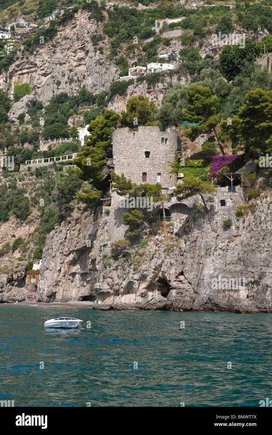 Amalfi Coast turret viewed from the sea Stock Photo - Alamy