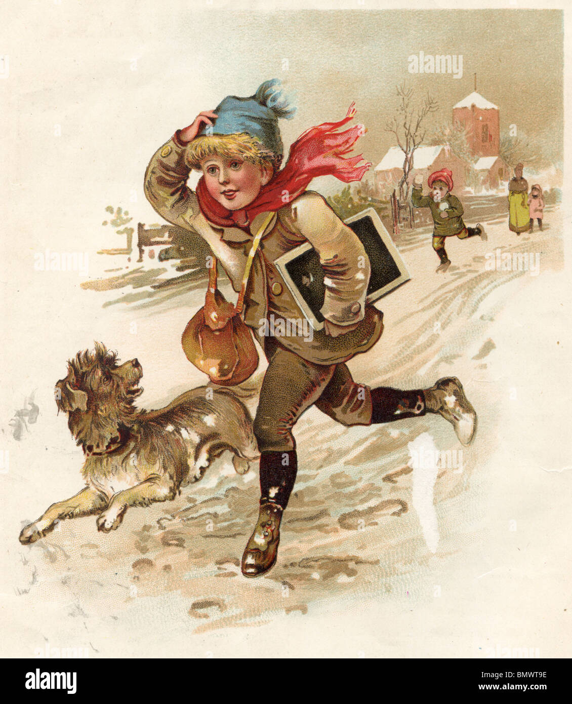 Kid Schoolchildren Snow High Resolution Stock Photography and Images ...