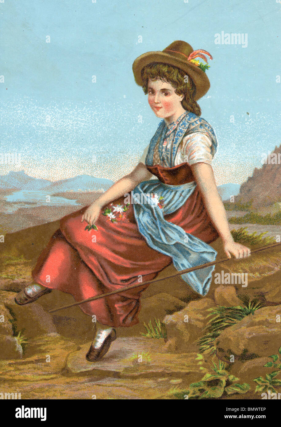 Woman posing on a Mountain Stock Photo - Alamy