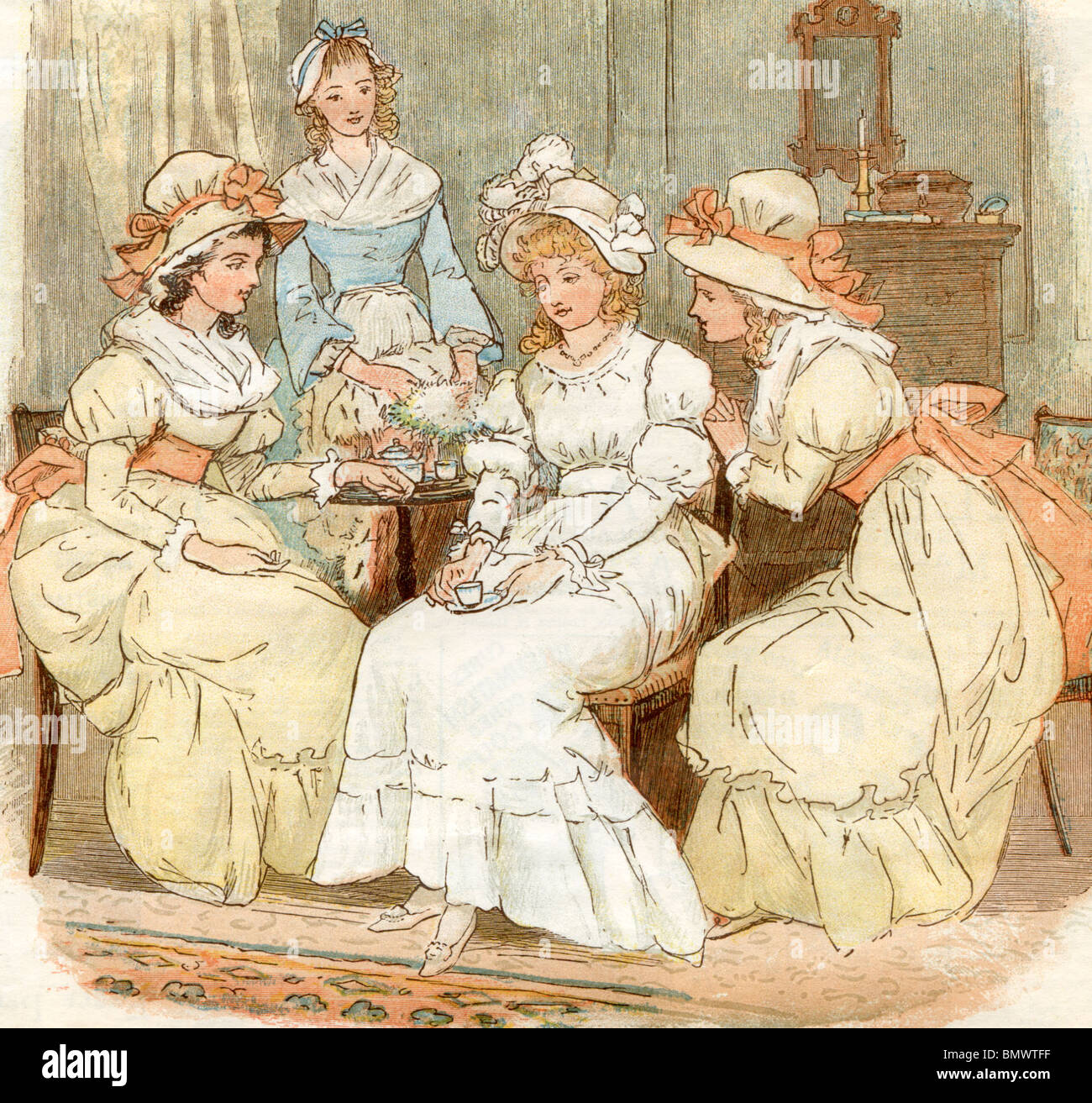 Conversation over Afternoon Tea Stock Photo - Alamy