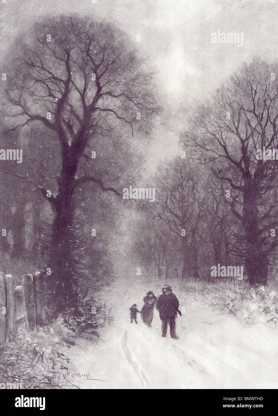 Victorian winter illustration hi-res stock photography and images - Alamy