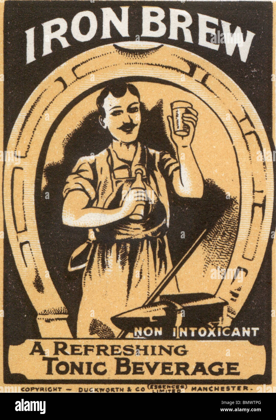 Iron Brew Label Stock Photo - Alamy