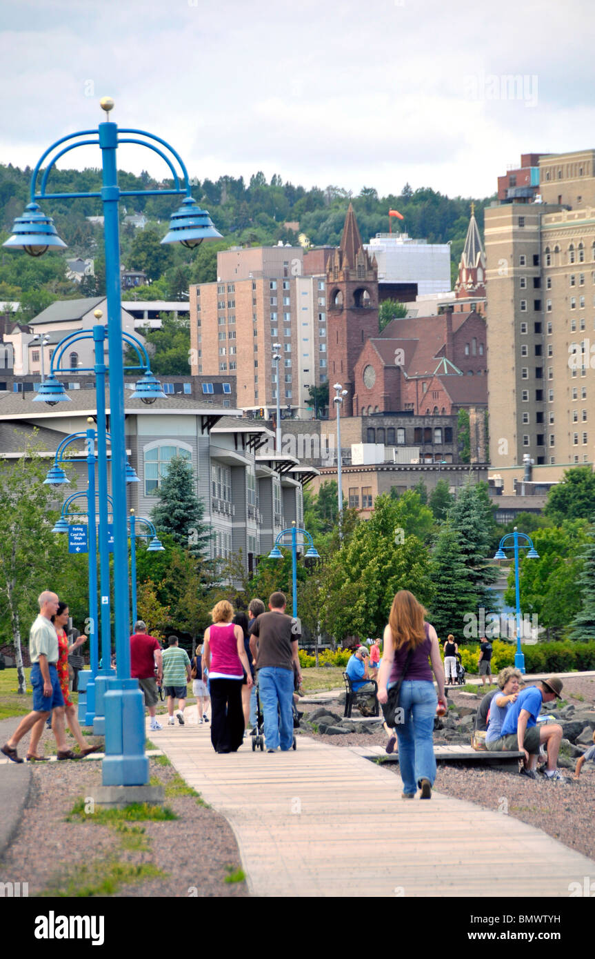 Downtown Lakewalk area of Duluth Minnesota Stock Photo - Alamy