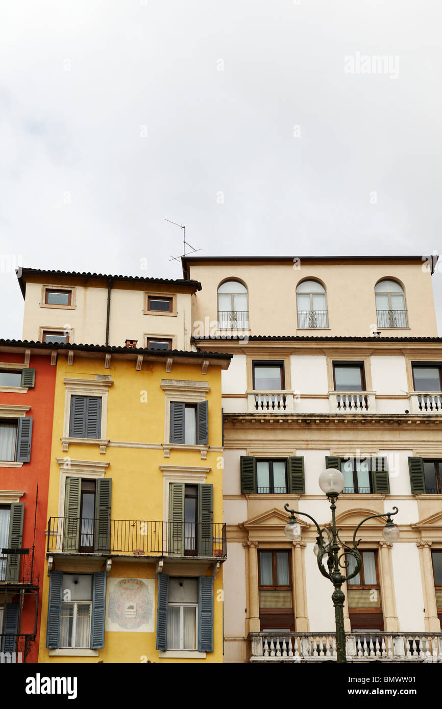 Colourful buildings in Verona, Italy Stock Photo - Alamy