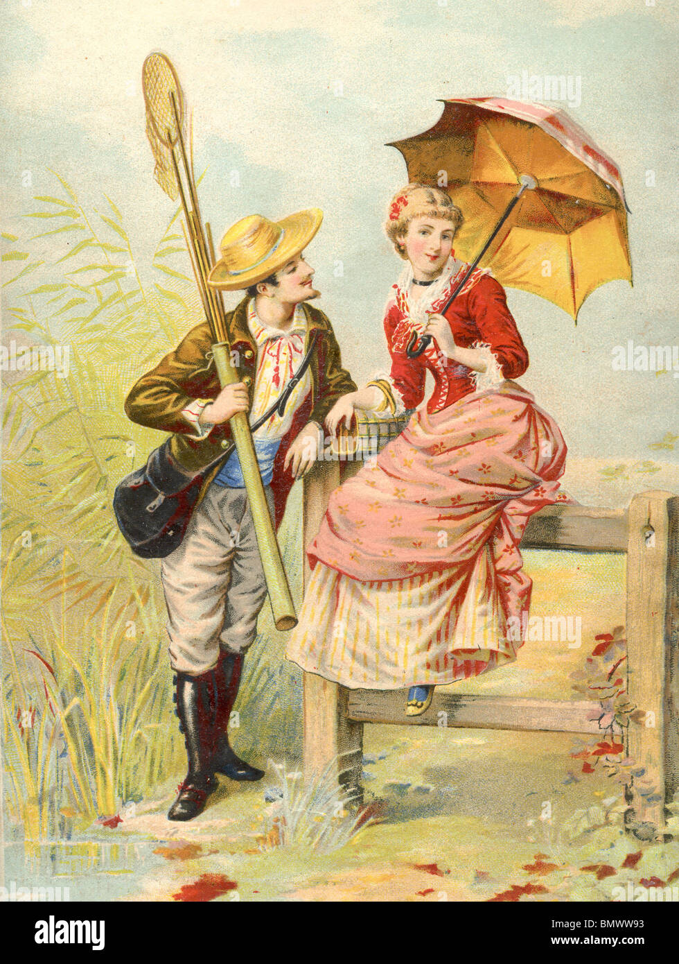 Victorian man countryside hi-res stock photography and images - Alamy