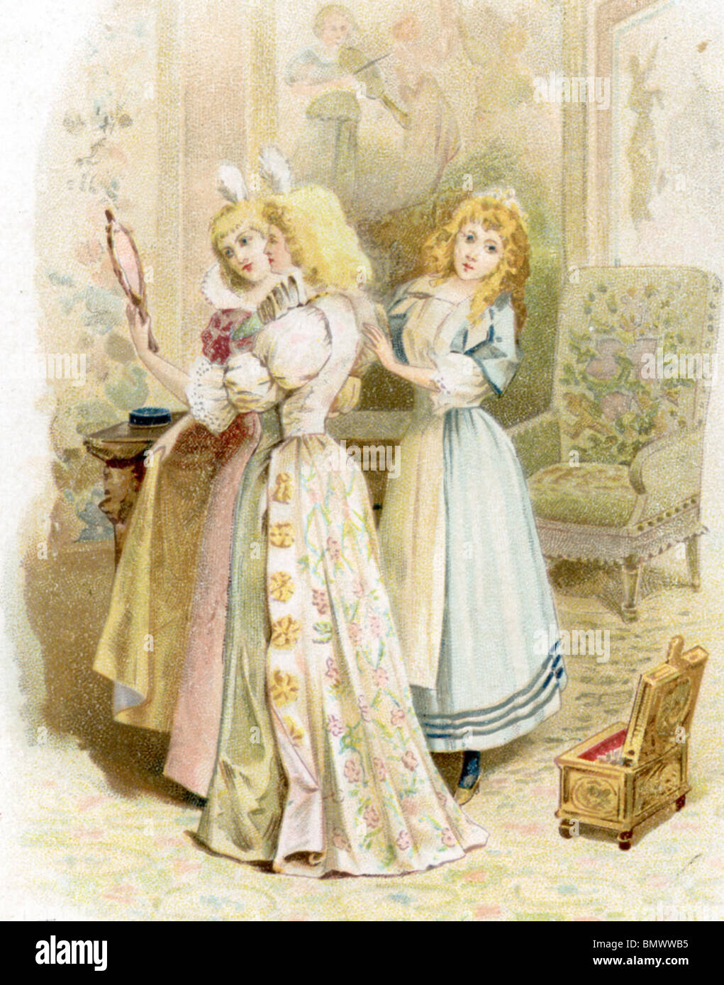 Cinderella Preparing for the Ball Stock Photo - Alamy