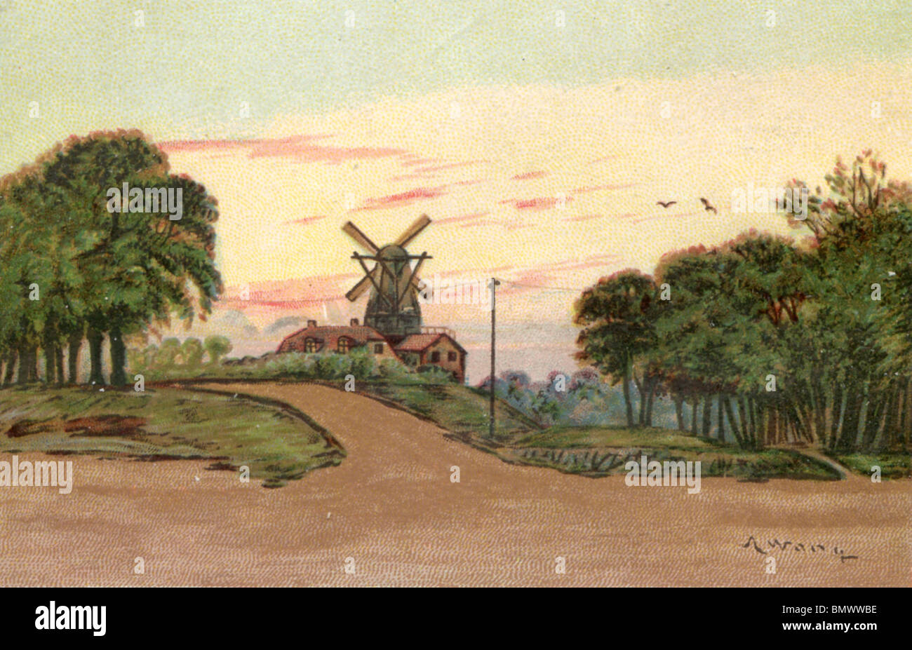 Dutch landscape drawing hi-res stock photography and images - Alamy
