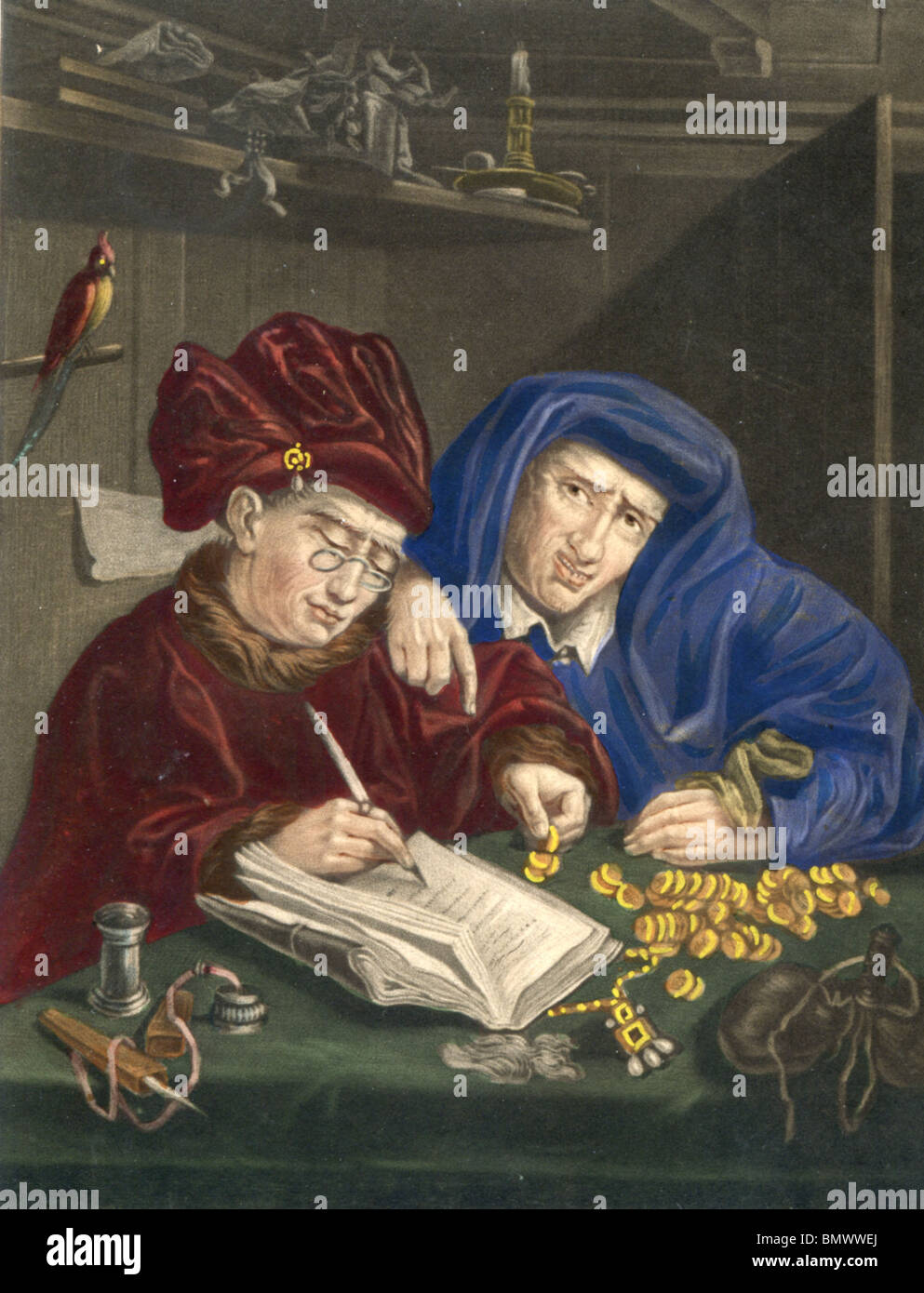 Two men writing a script Stock Photo - Alamy