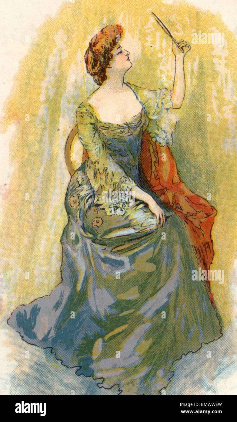 Victorian lady at mirror hi-res stock photography and images - Alamy