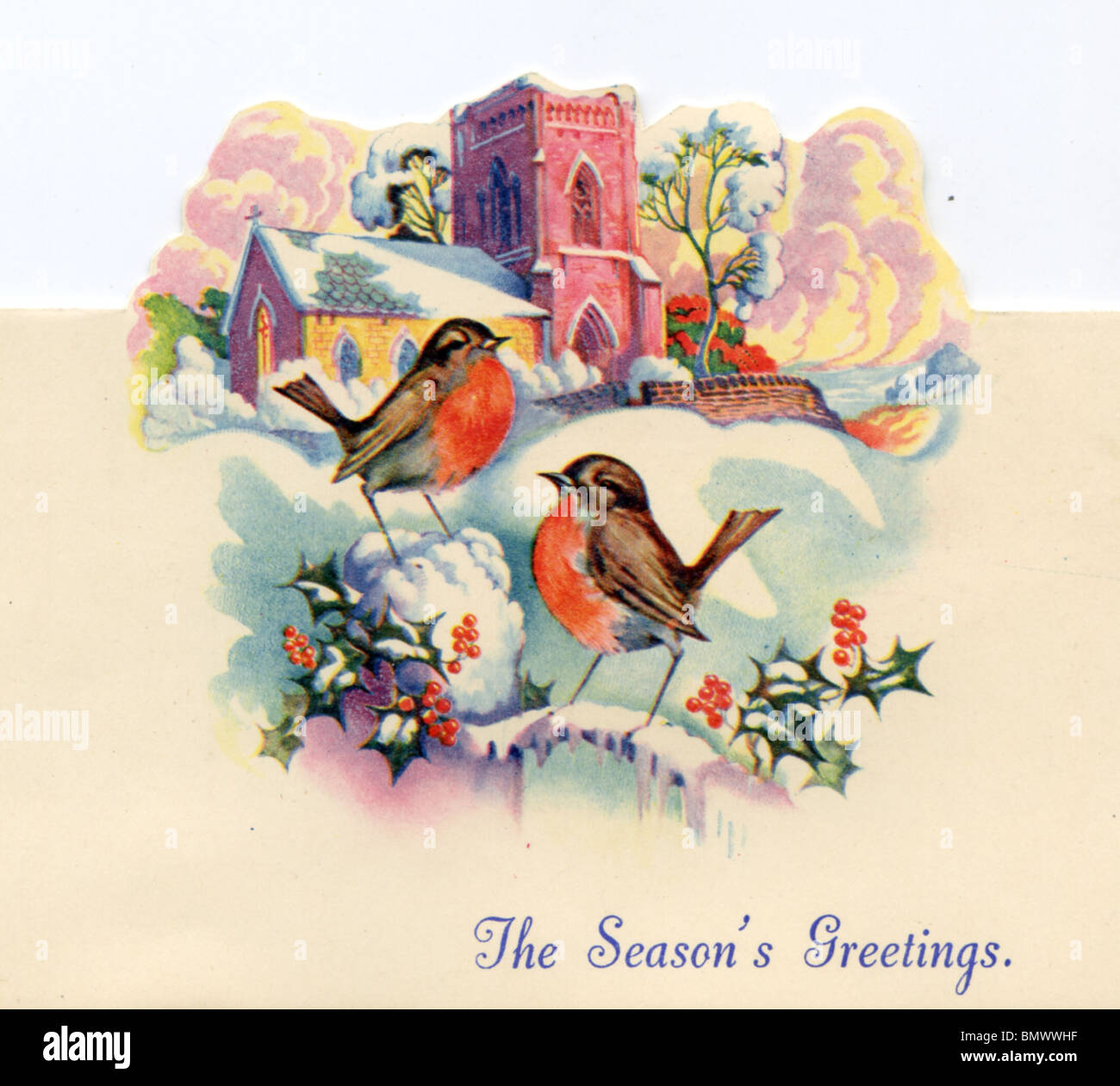 Christmas robin drawing hi-res stock photography and images - Alamy