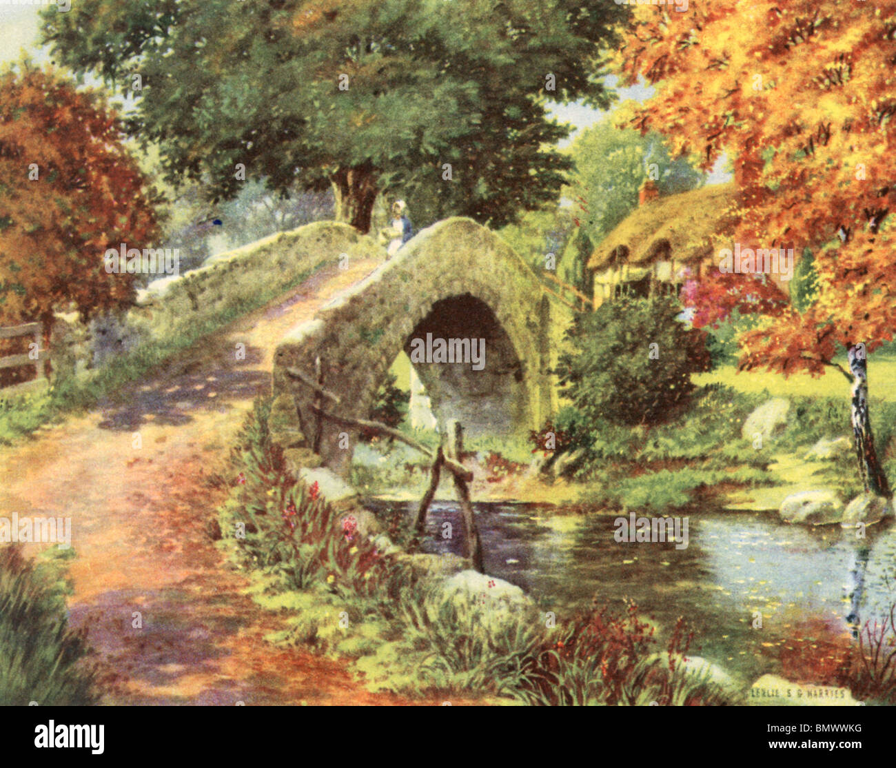 Stone Bridge in the Countryside Stock Photo - Alamy