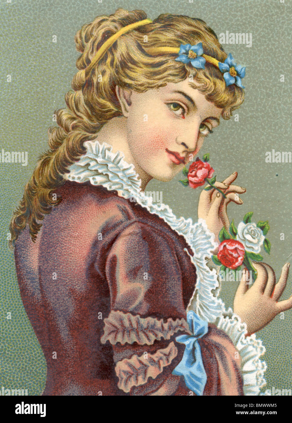 Lady in red costume hi-res stock photography and images - Alamy