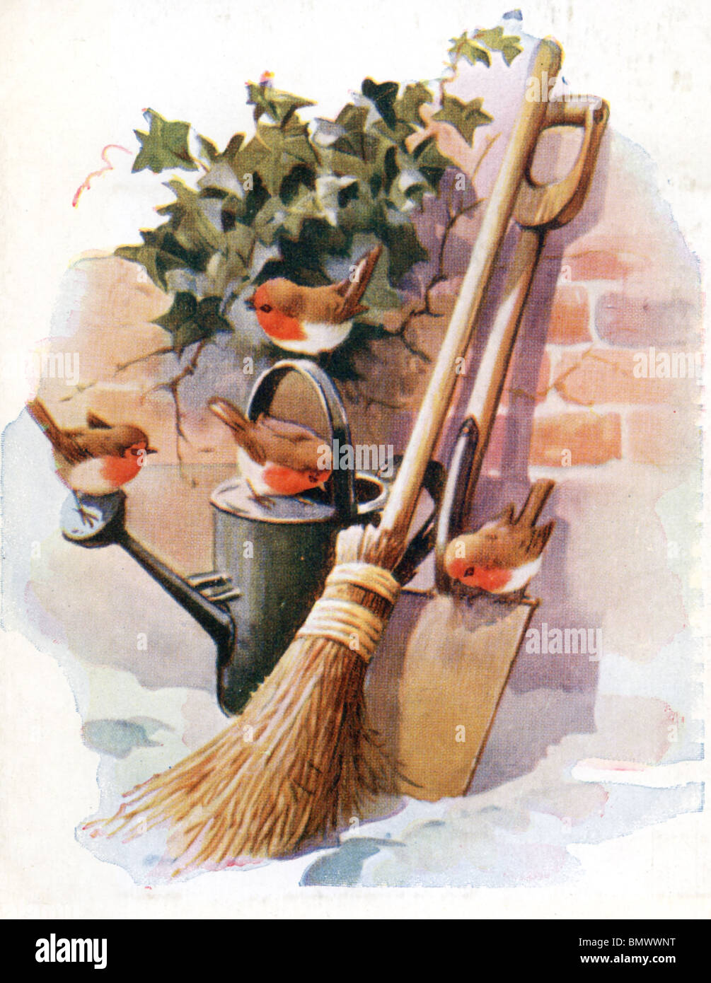 Christmas robin drawing hi-res stock photography and images - Alamy