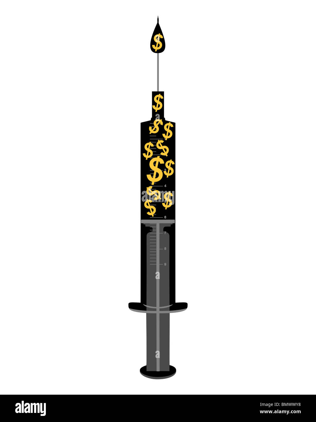 Dollar cash injection Stock Photo - Alamy