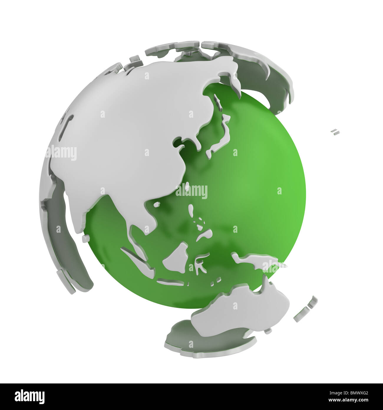 Abstract green globe, Asia Stock Photo - Alamy