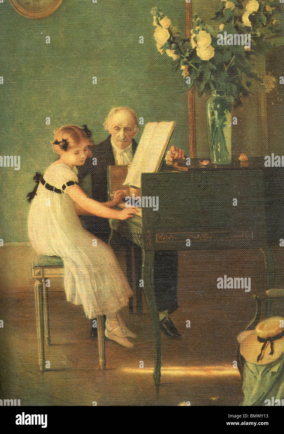 The Music Lesson Stock Photo - Alamy