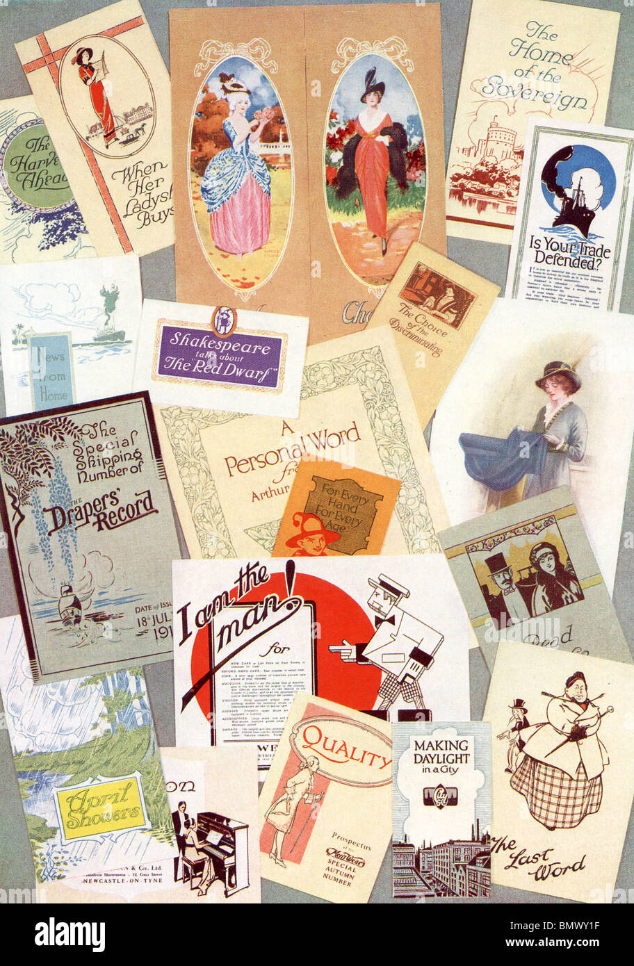 Cover Designs, early 1900's Stock Photo - Alamy