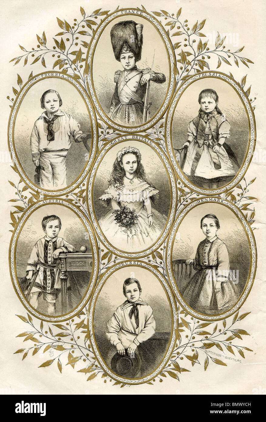Infant Royalty of Europe, 1864 Stock Photo - Alamy