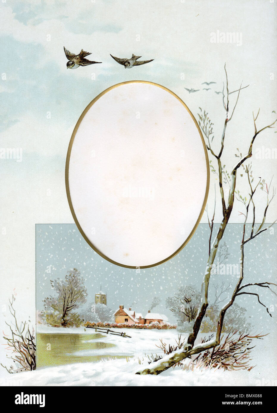 Decorative Frame - Winter Scene Stock Photo - Alamy