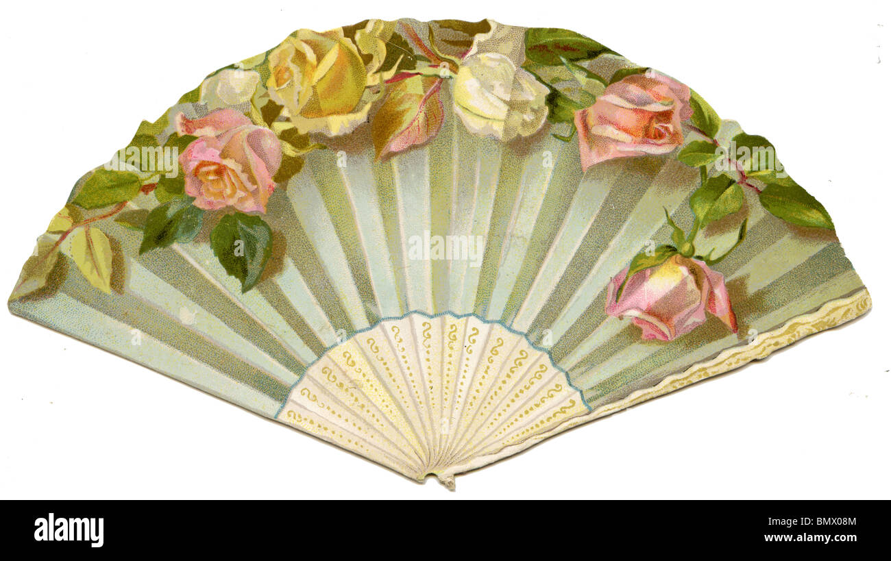 Fan with flowers hi-res stock photography and images - Alamy