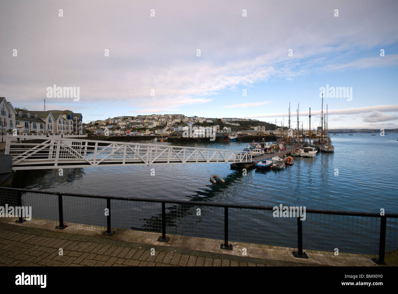 Brixham Devon UK Harbor Harbour Marina Pontoon Stock Photo - Alamy