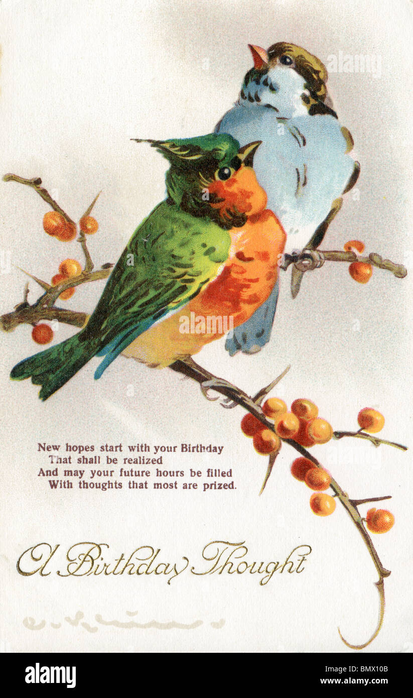 Birthday Cards - Birds Stock Photo - Alamy