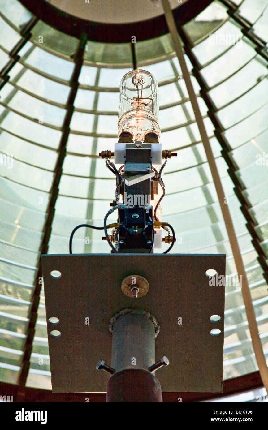 First Order Fresnel Lens in Tybee Island Lighthouse, Savannah GA Stock ...