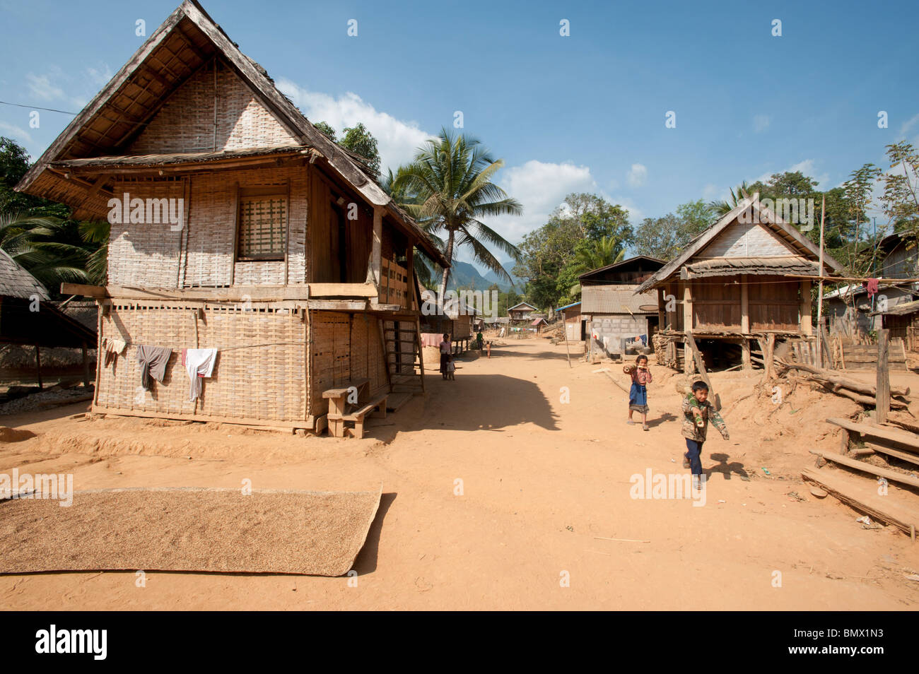 Poor rural village life in north east laos hi-res stock photography and ...