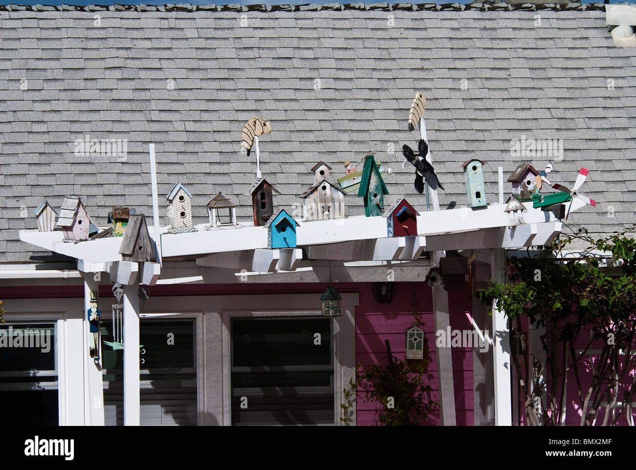 Bird Houses in downtown Avalon Catalina Island California USA Stock ...
