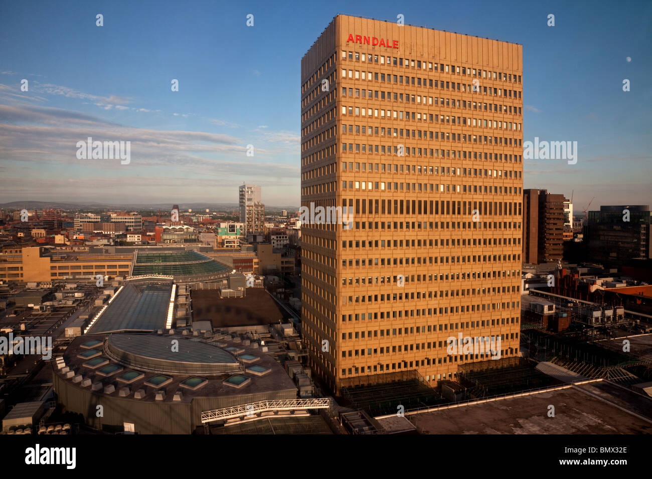 The Arndale Tower and City Tower a view over the city from the ...