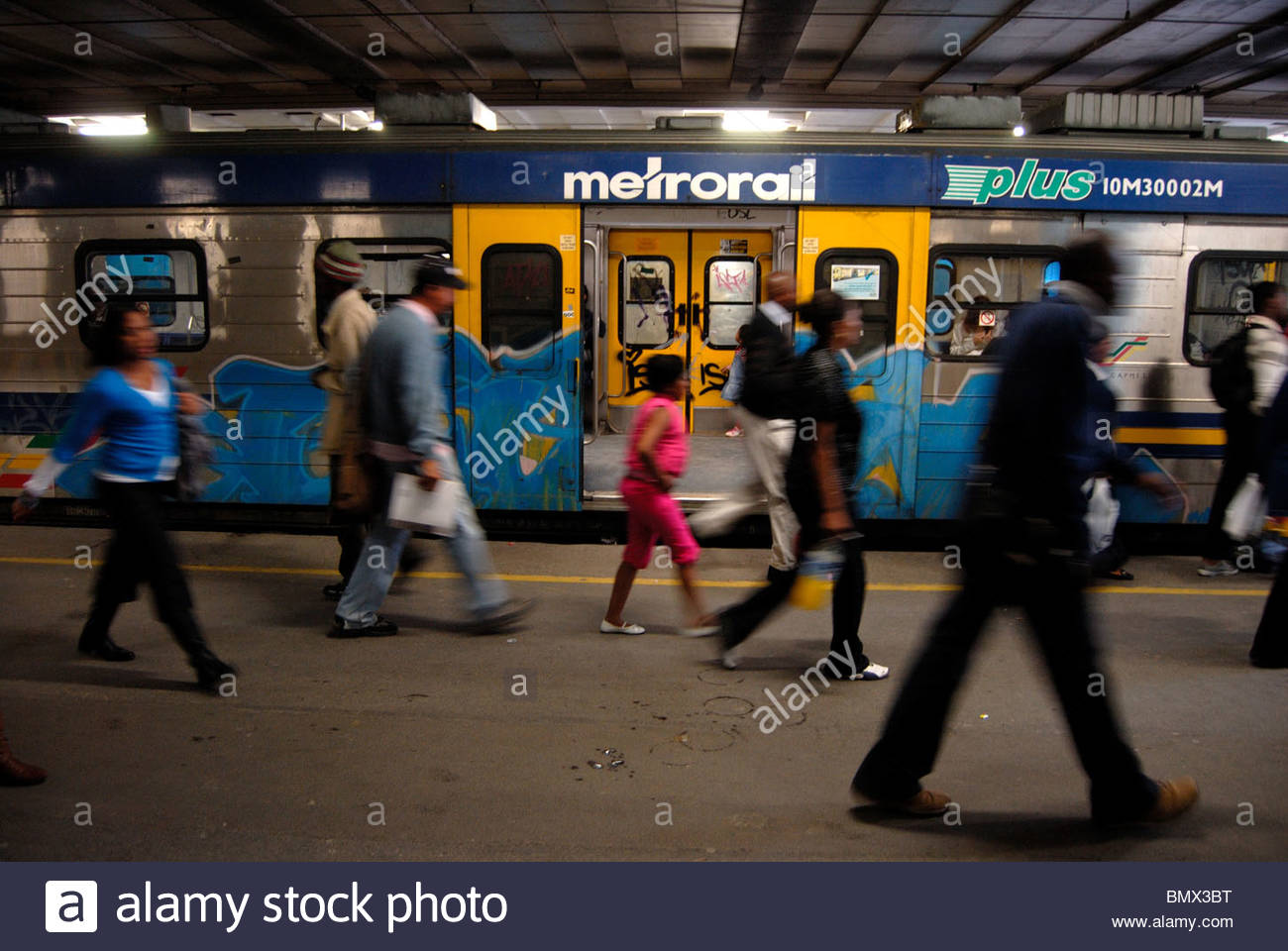 Cape Town South Africa Metrorail train at Cape Town central station ...