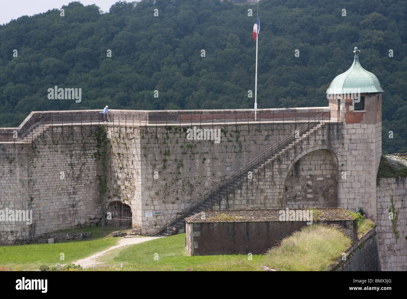 citadel wall turret lookout trees forest fortress Stock Photo - Alamy