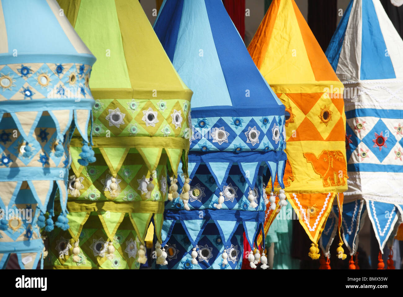 Lamps craft fabric Stock Photo - Alamy