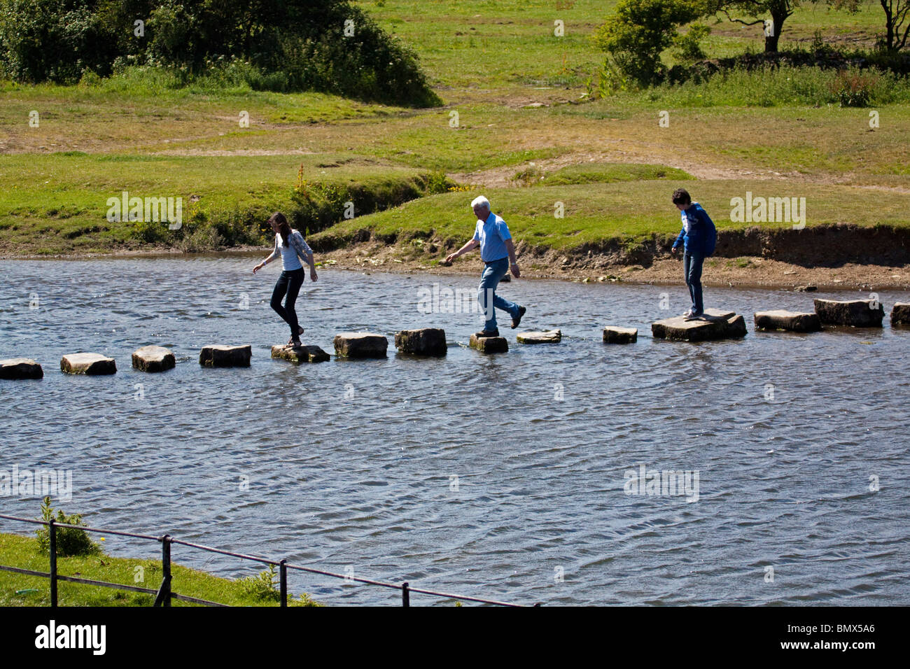 Stepping Stones Across A River Stock Photos & Stepping Stones Across A ...
