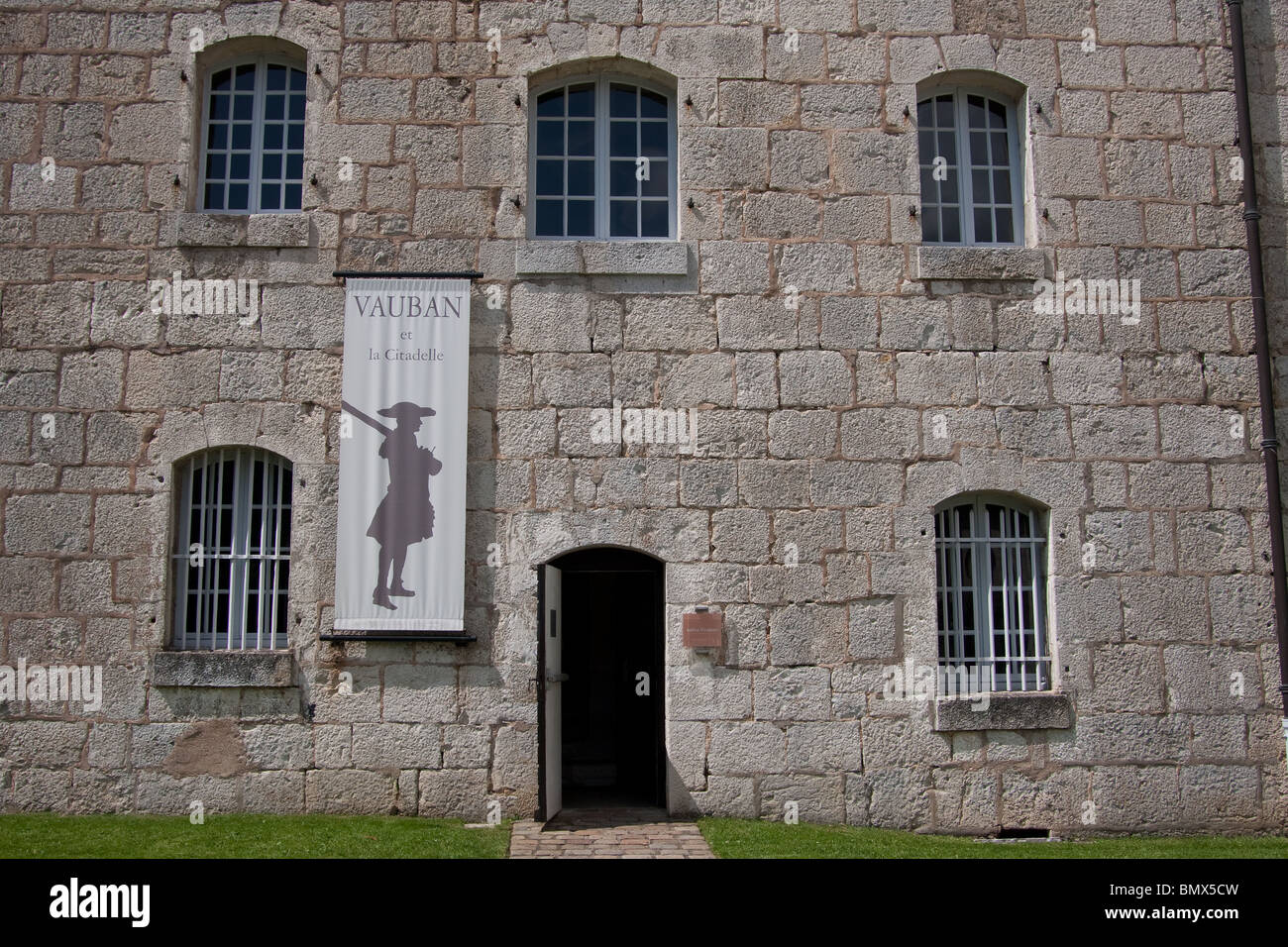 chateau front facade vauban stone glass windows Stock Photo - Alamy