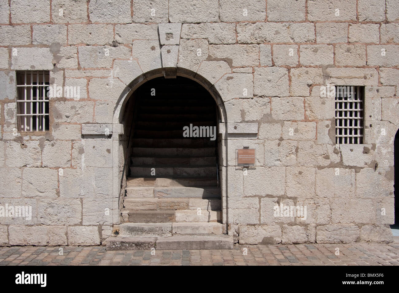 fortress castle citadel stone arch archway vauban Stock Photo - Alamy