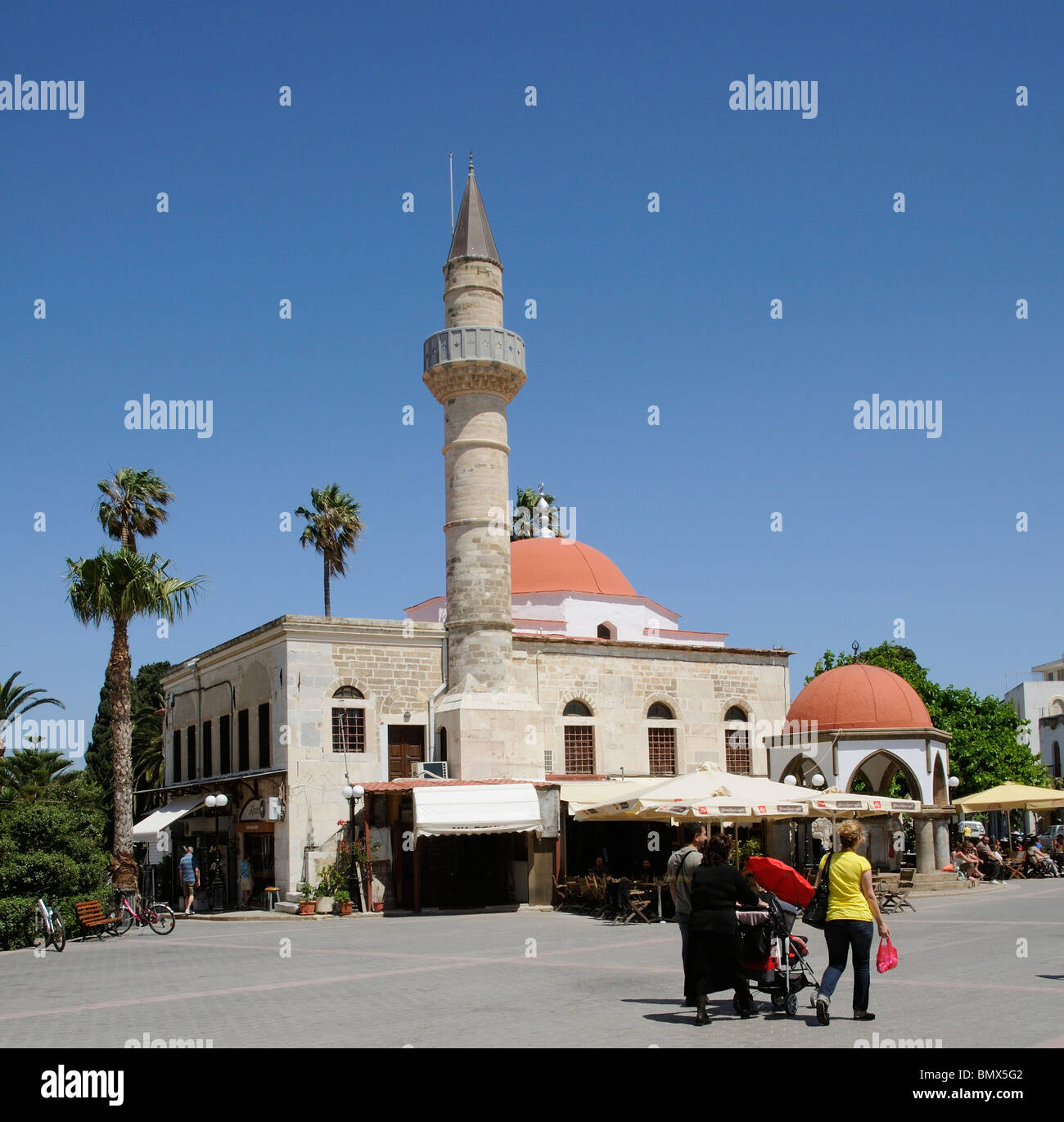 Mosque of Defterdar on Eleftherias Square in the Old Town Kos on Kos ...