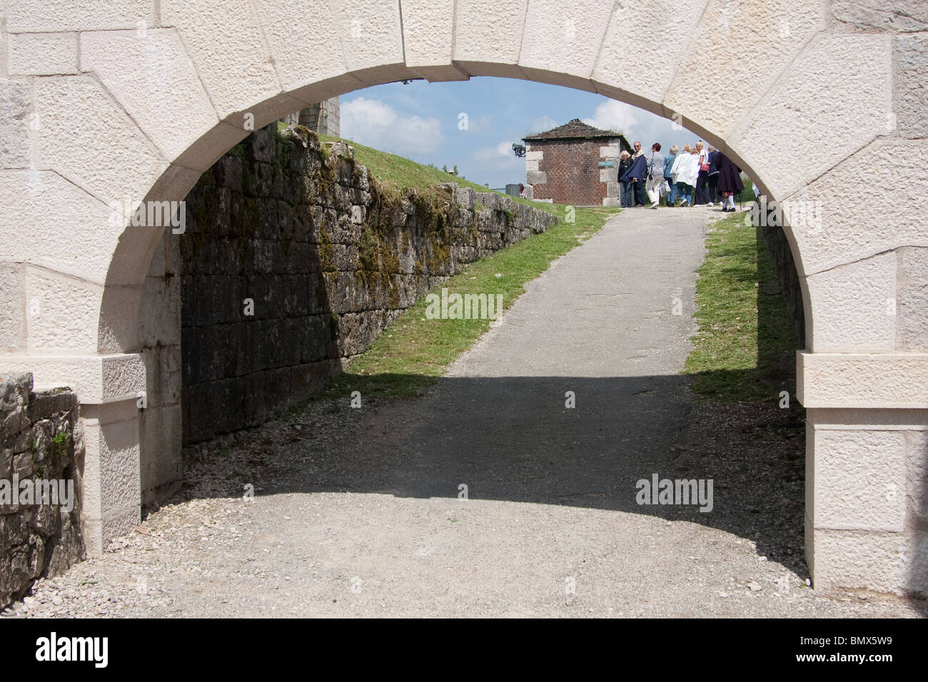 fortress castle citadel stone arch archway vauban Stock Photo - Alamy
